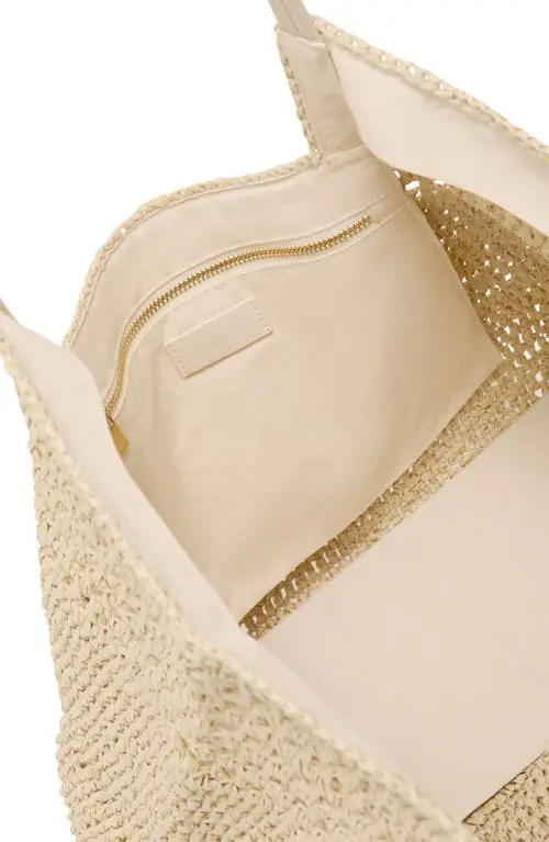 REISS Evelyn Raffia-effect Tote