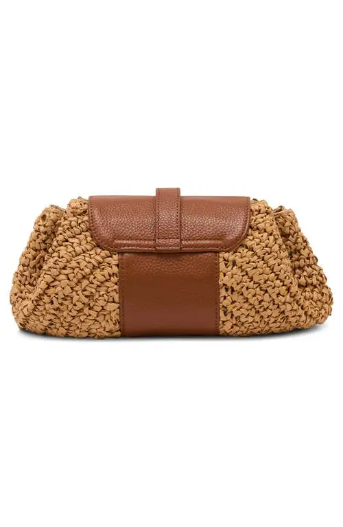 REISS Lori Raffia Effect Shoulder Bag