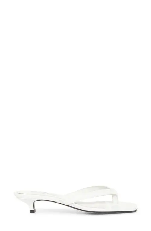 TOTEME Croc Embossed Kitten Heel Flip Flop - White