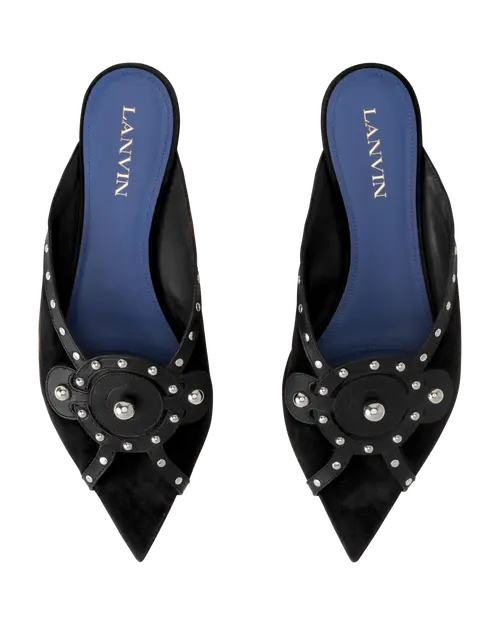 LANVIN Eclipse Arch Flat Mule - Black