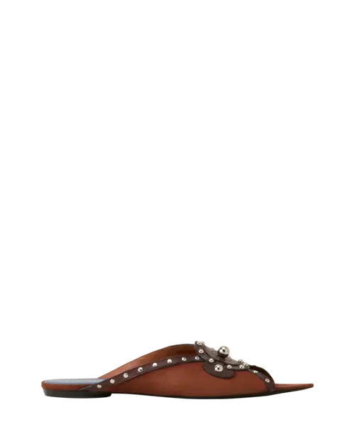 LANVIN Eclipse Arch Flat Mule - Brwon