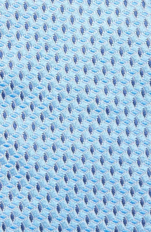 David Donahue Geo Jacquard Silk Tie - Sky