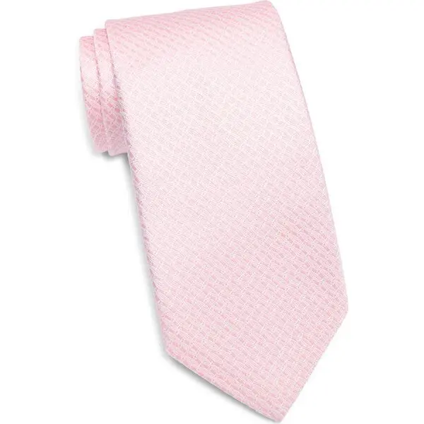 David Donahue Silk Jacquard Tie - Pink