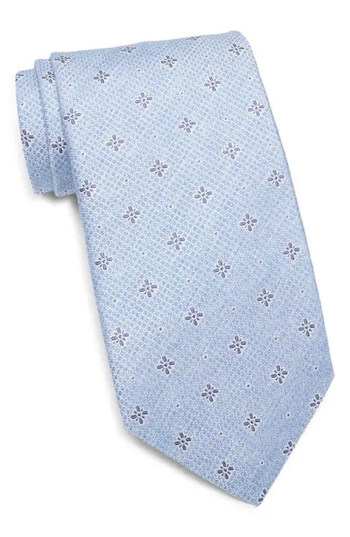 David Donahue Silk Jacquard Neck Tie - Sky