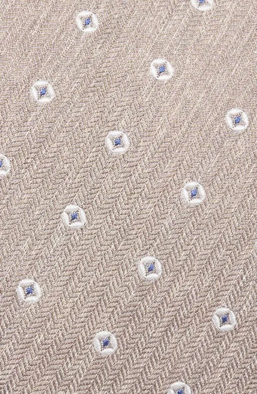 David Donahue Silk Jacquard Neck Tie - Dune
