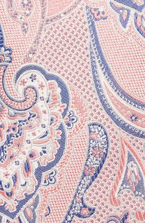 David Donahue Paisley Silk Tie - Melon