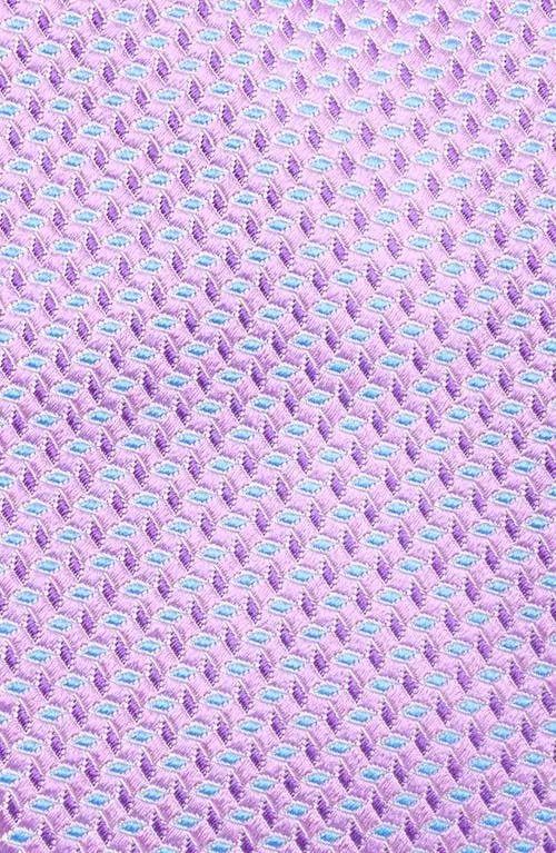 David Donahue Geo Jacquard Silk Tie - Berry