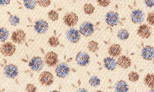 David Donahue Floral Silk Neck Tie - Dune