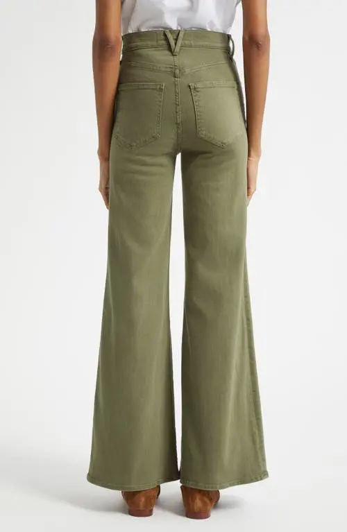 Veronica Beard Joplin Wide Leg Flare Jeans - Army