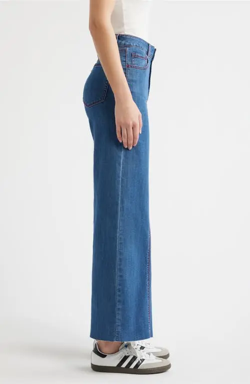 1822 Denim Seamed Wide Leg Jeans