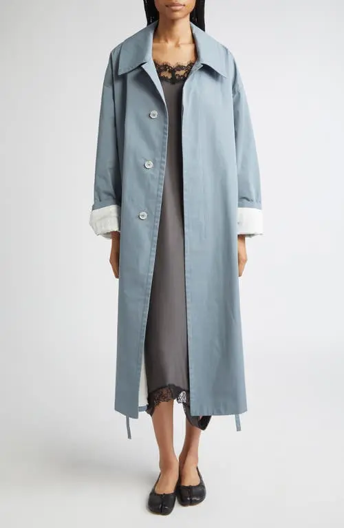 MAISON MARGIELA Convertible Lace Trim Satin Midi Dress