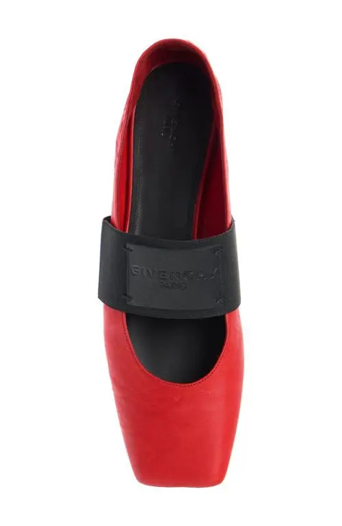 Givenchy Square Toe Mary Jane Flat - Vermillon