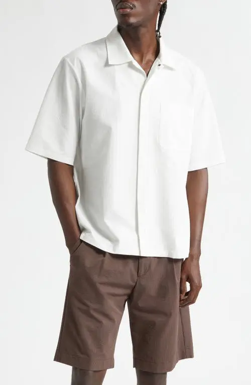 Herno Seersucker Camp Shirt - White