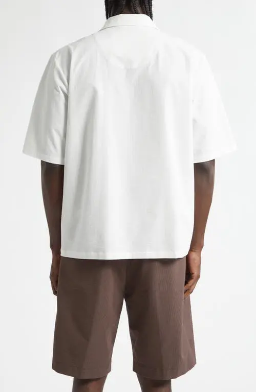 Herno Seersucker Camp Shirt - White