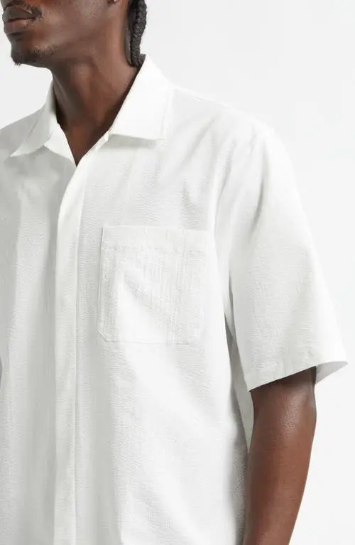 Herno Seersucker Camp Shirt - White