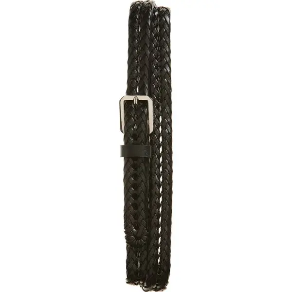 TOM FORD Braided Leather Belt - Black