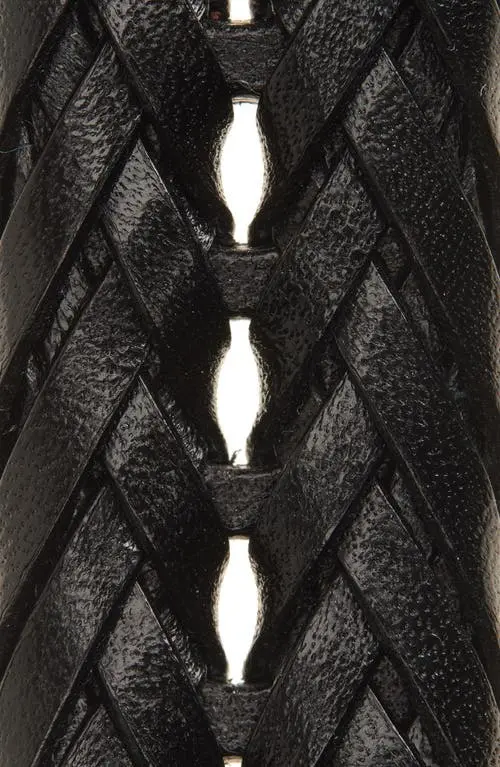 TOM FORD Braided Leather Belt - Black