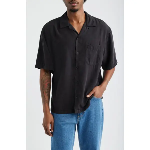 VANS Van Doren Check Button-up Camp Shirt - Black