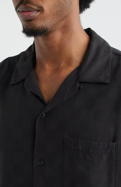 VANS Van Doren Check Button-up Camp Shirt - Black