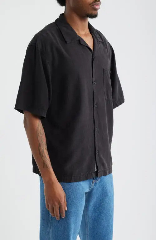 VANS Van Doren Check Button-up Camp Shirt - Black