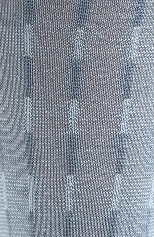 Cole Haan Stripe Cotton Blend Dress Socks - Medium Blue