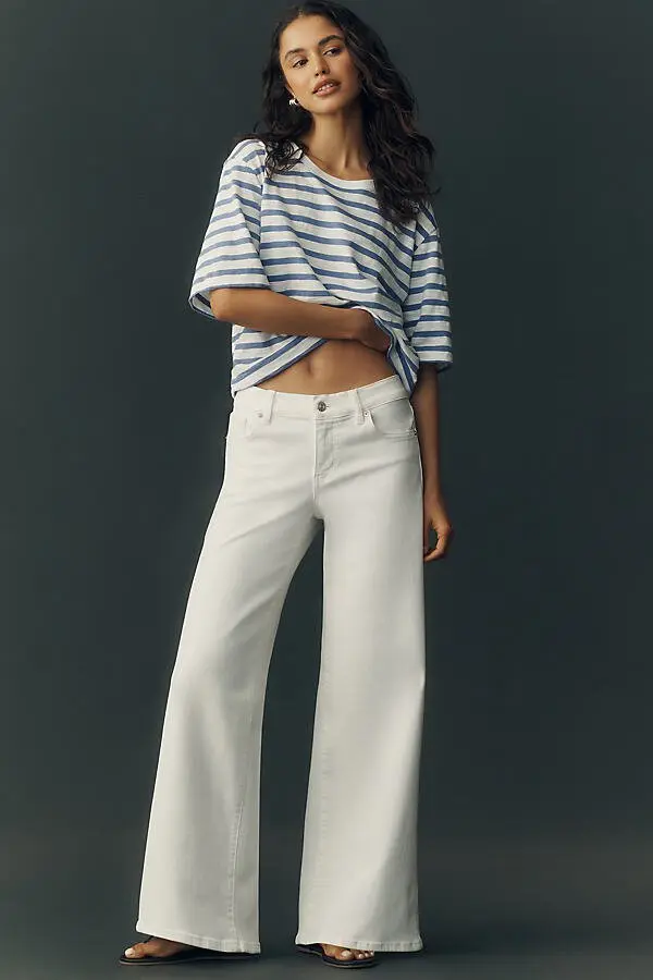 FRAME Le Slim Palazzo Wide-leg Jeans - White