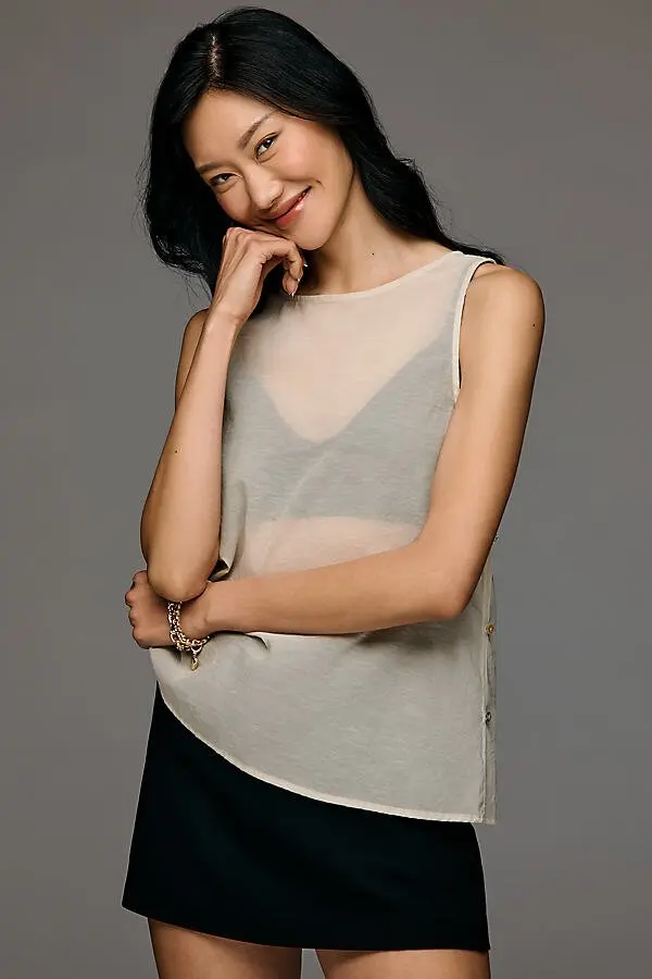 A.REN Camille Sheer Two-piece Tank Top