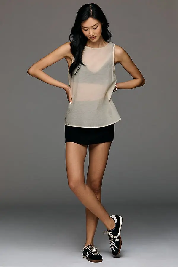 A.REN Camille Sheer Two-piece Tank Top