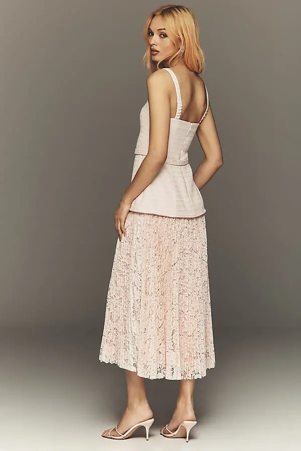 Astr The Label Caitlin Tweed Twofer Midi Dress