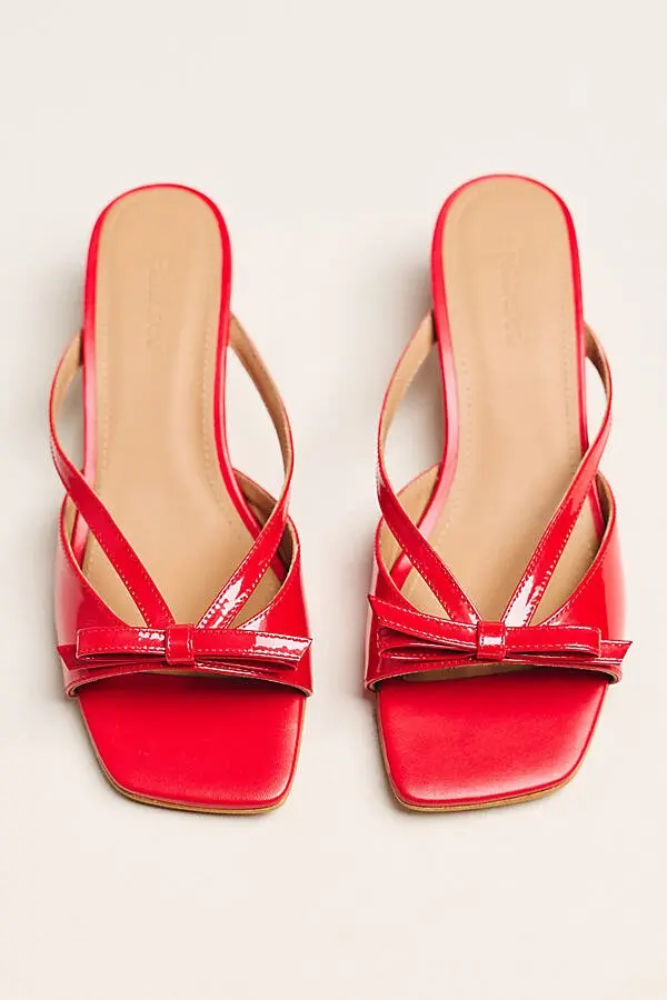 FLATTERED Jordan Bow Kitten Heels - Cherry