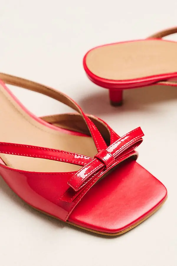 FLATTERED Jordan Bow Kitten Heels - Cherry