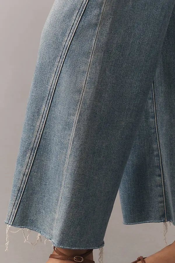 Paige Anessa Panel High-rise Crop Wide-leg Jeans - Explorer