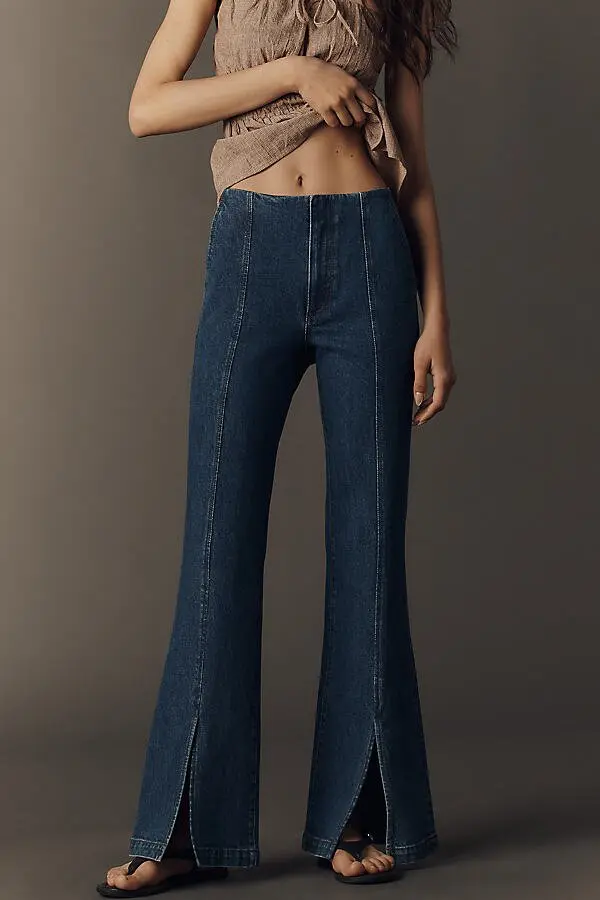 Paige Sofia Front Seam High-rise Flare Jeans - Getaway