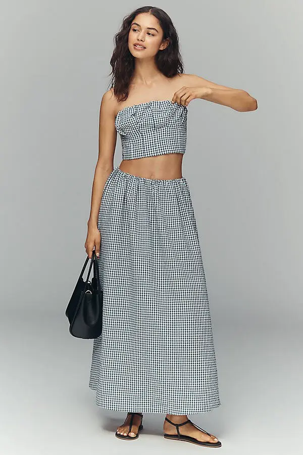 Maeve Gingham Bustier Top