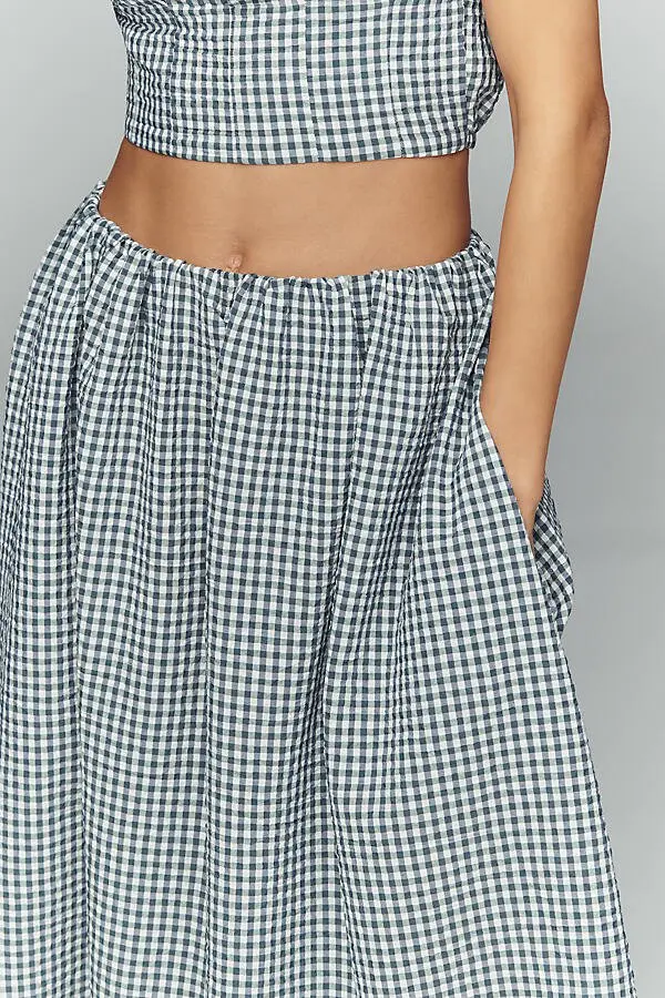 Maeve Gingham Midi Skirt