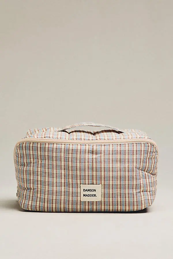 DAMSON MADDER Large Wash Bag - Ginger Check