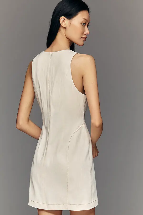 Anthropologie Buckled Sleeveless Shift Dress