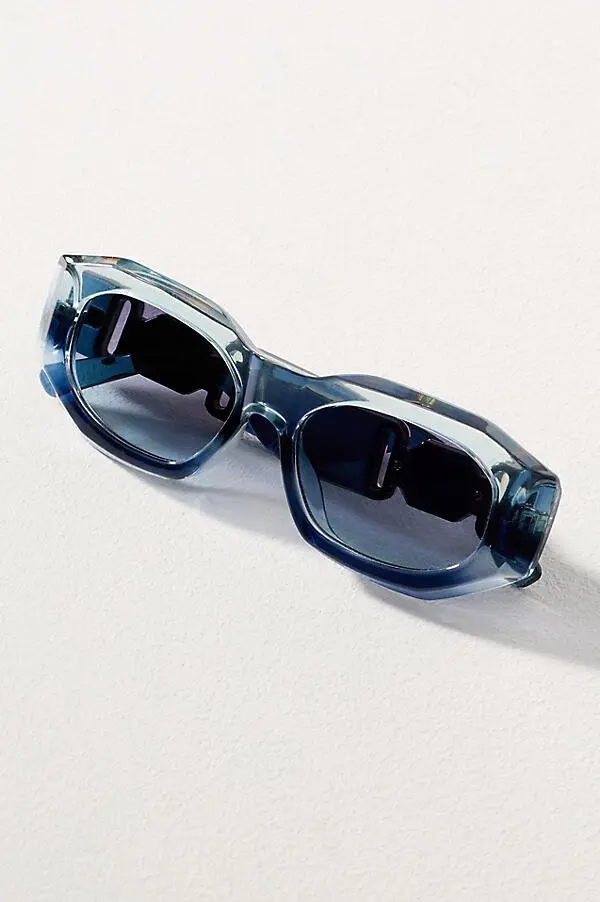 I-SEA Ombre Deco Rectangle Sunglasses - Blue