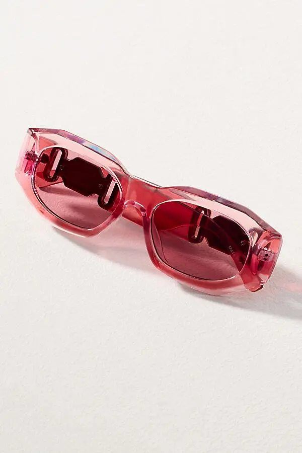 I-SEA Ombre Deco Rectangle Sunglasses - Pink