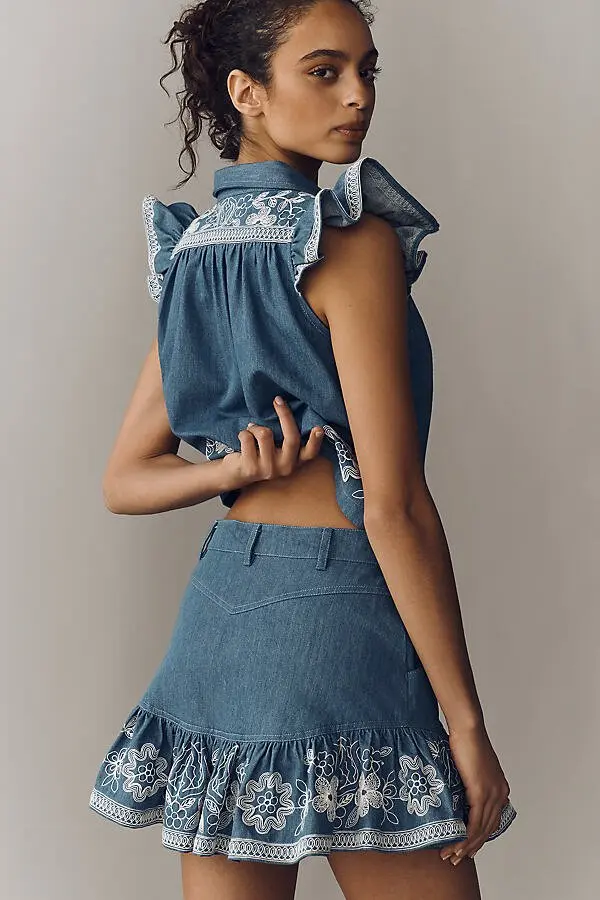 Love The Label Kiki Ruffled Mini Skirt