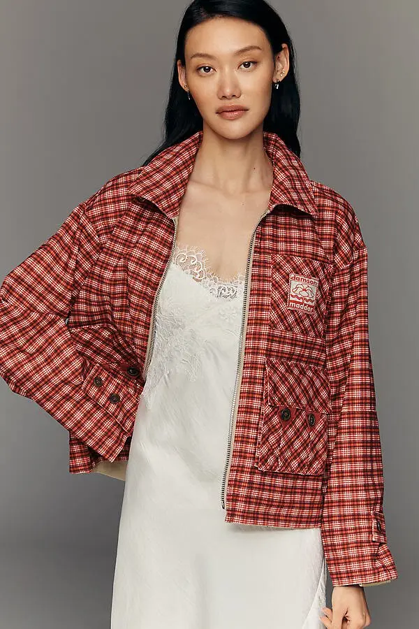 DAMSON MADDER Marcelle Organic Cotton Barn Jacket - Tan