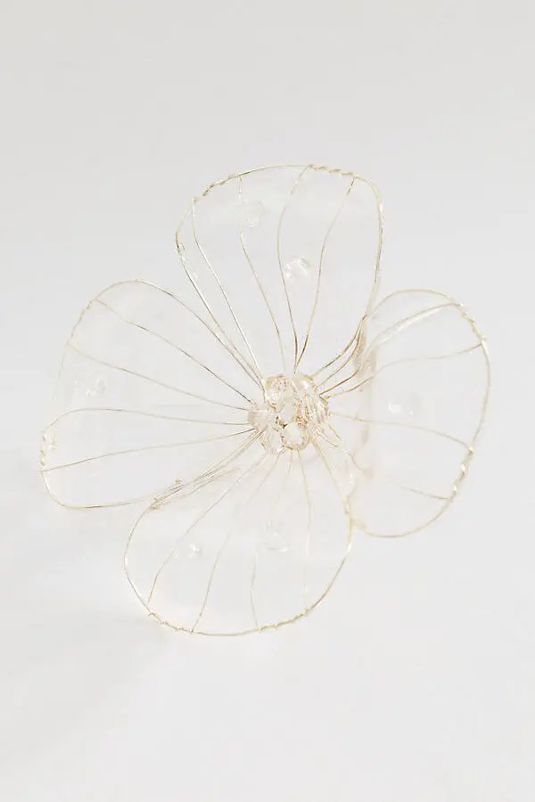 Anthropologie Sheer Petal Flower Earrings