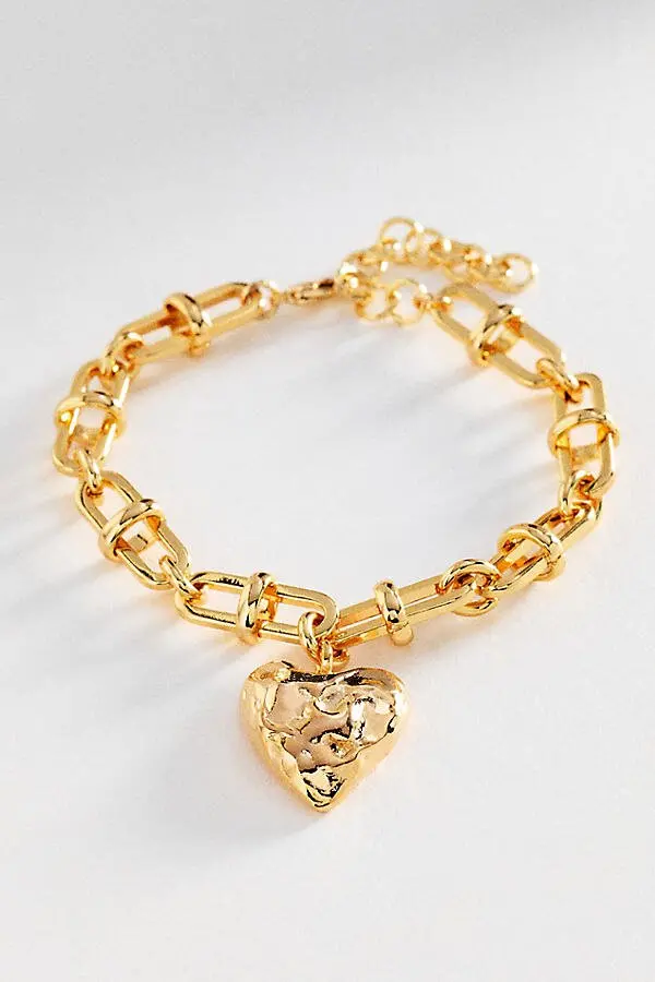 Maeve Heart Charm Bracelet - Gold