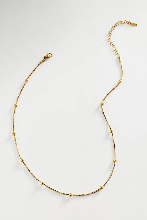 Anthropologie Spaced Bauble Necklace - Gold