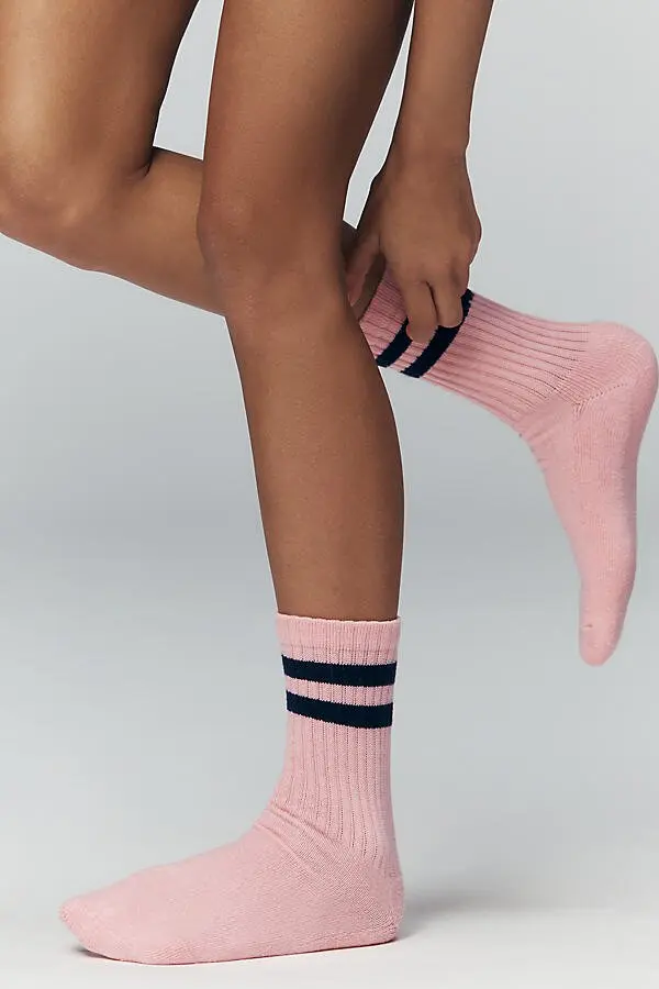 AMERICAN TRENCH Retro Crew Socks - Pink