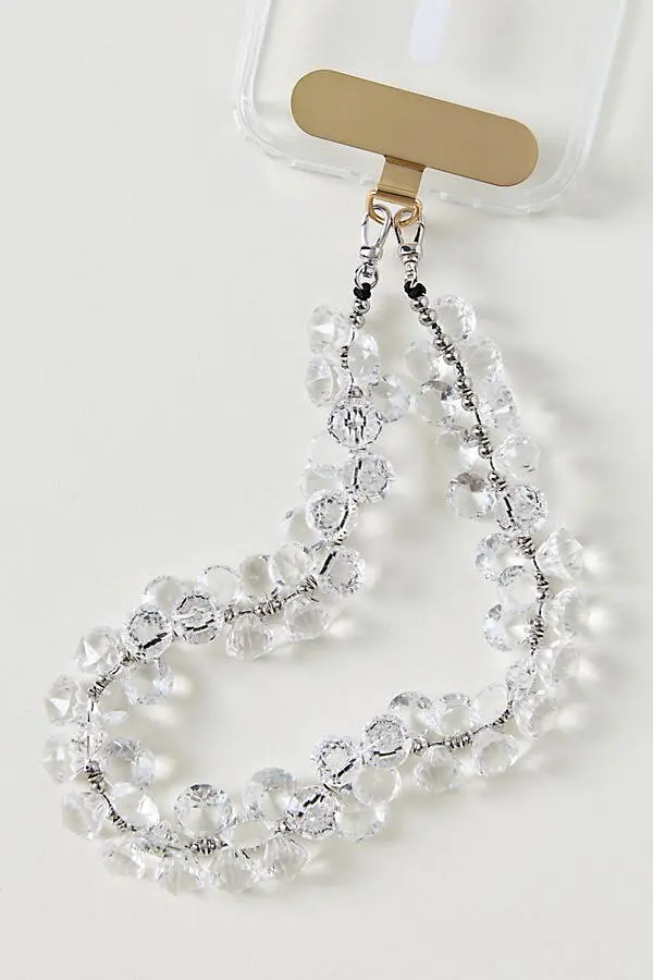 Anthropologie Gemstone Phone Chain - Clear