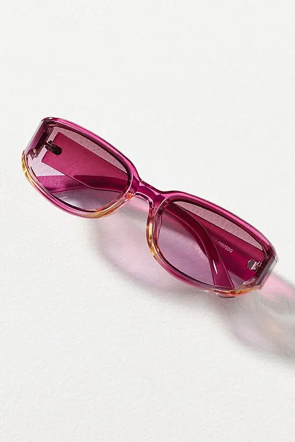EYEKING Ombre Rectangle Sunglasses - Mauve