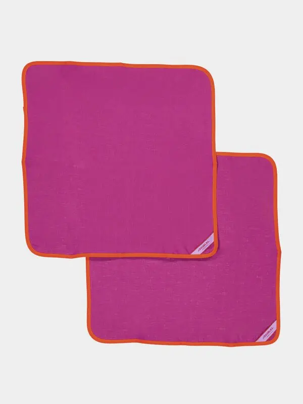 La DoubleJ Set Of 2 Large Napkins - Pink
