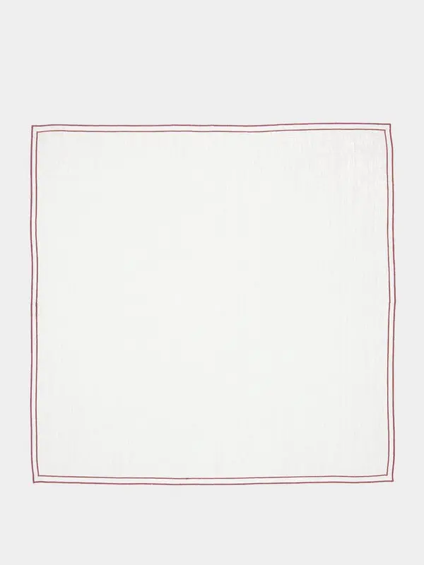 LA GALLINA MATTA Marte Linen Napkin - White
