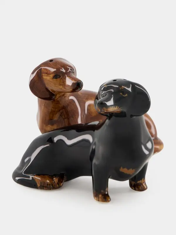 QUAIL CERAMICS Dachshund Salt And Pepper Set